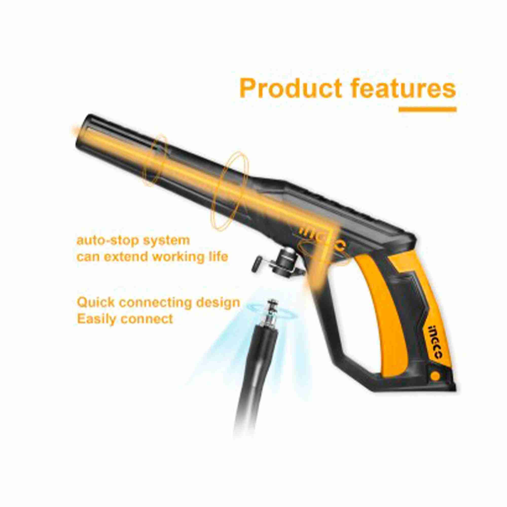 Hidrolavadora 1400w + Shampunera Ingco Carros Autos Camiones - Importaciones Hibrida Tienda Oficial