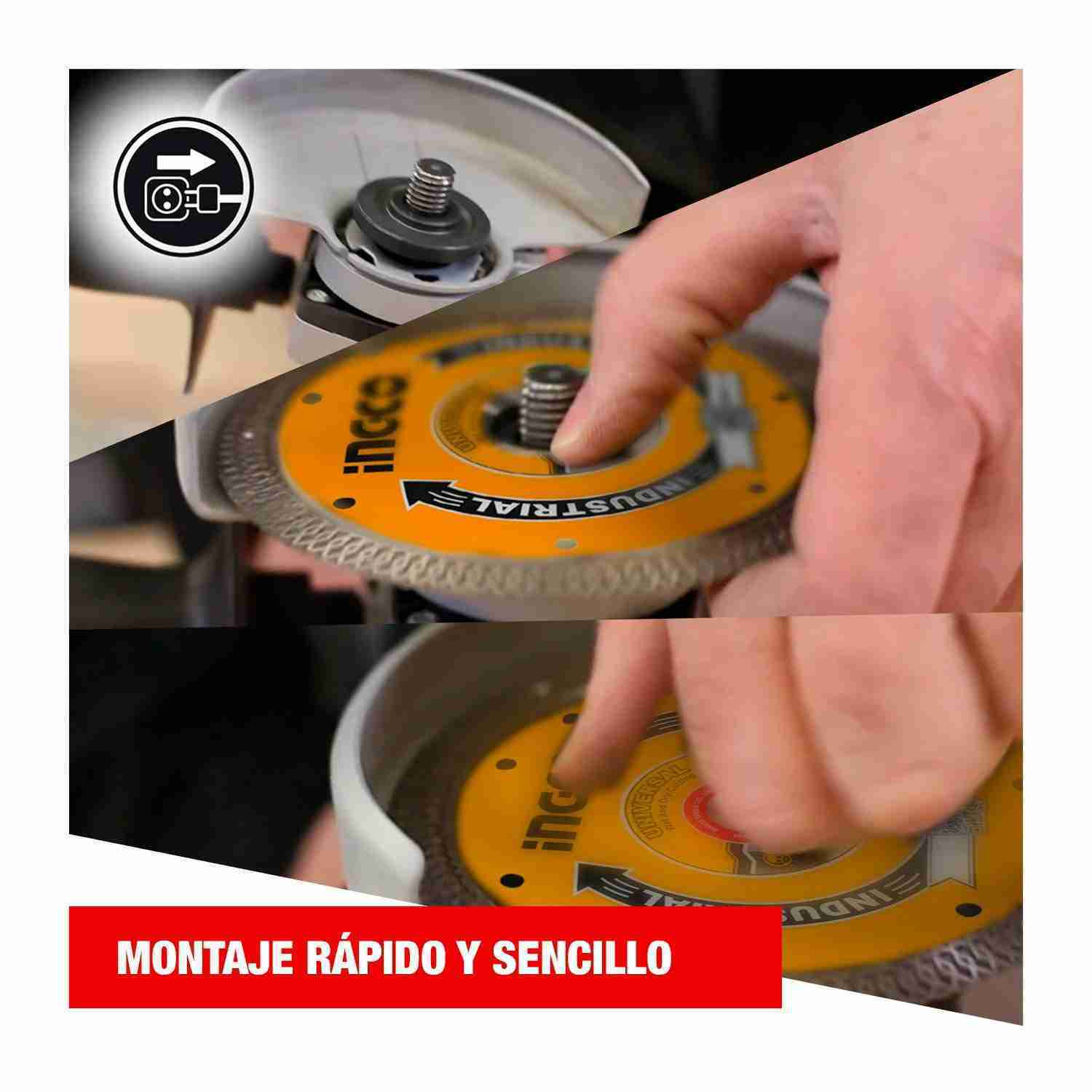 DISCO DIAMANTADO CORTE 4½'' INGCO AMOLADORA CERÁMICA AZULEJO ...