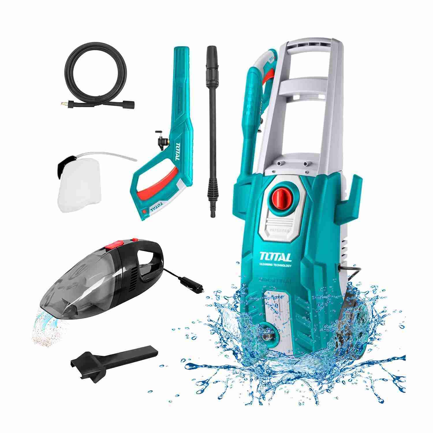 HIDROLAVADORA 1800W TOTAL + ASPIRADORA PARA CARRO CIGARRERA - TGT11356 - Importaciones Hibrida ...