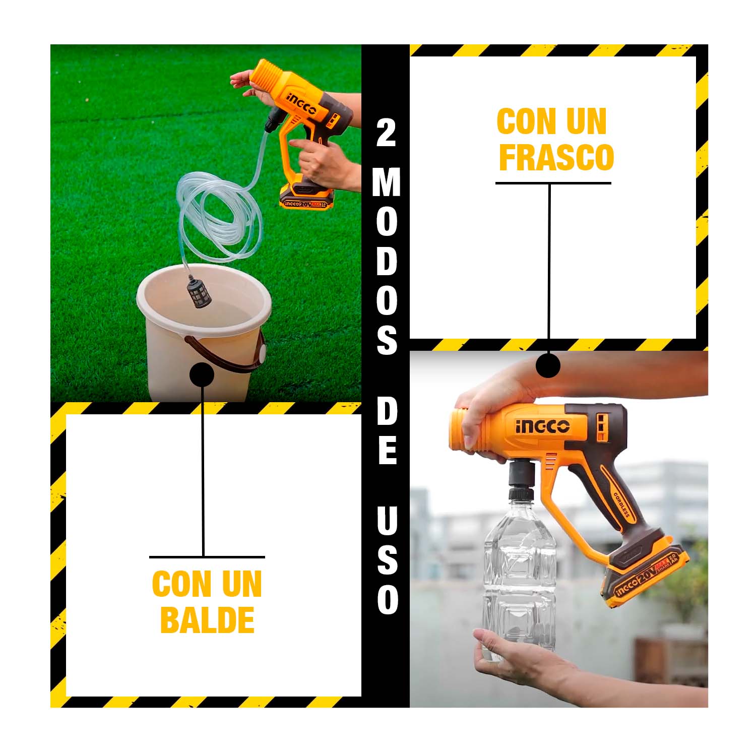 HIDROLAVADORA INALÁMBRICA INGCO 20V P20S BAT 2.0AH CPWLI20362 - Importaciones Hibrida Tienda Oficial