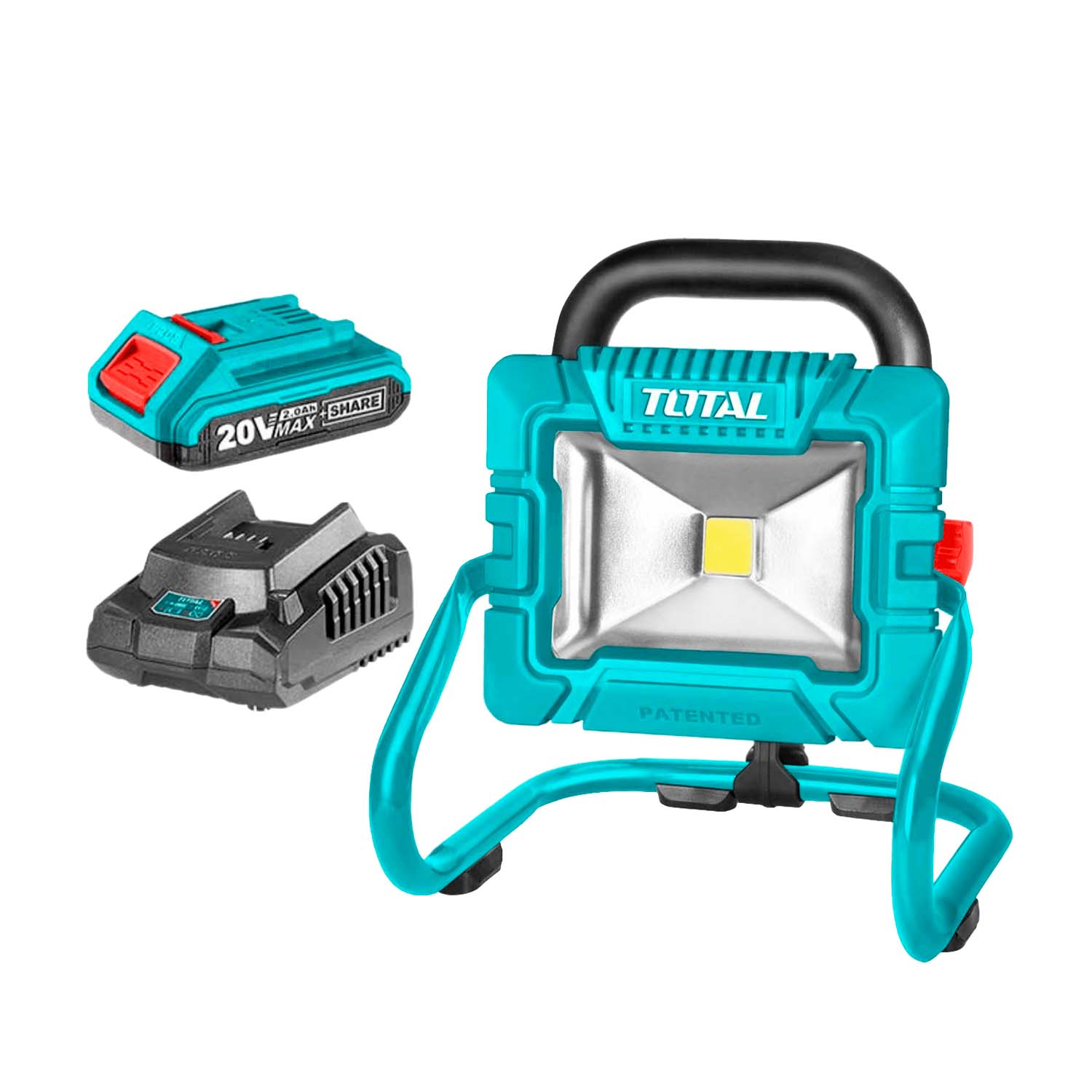 REFLECTOR 20V 1BAT 1 CARGADOR USO TRABAJO TWLI2025 TOTAL ...