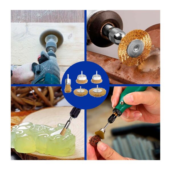 SET KIT 5 PIEZAS TALADRO PULIR METAL ALAMBRES WCE601 WADFOW ...